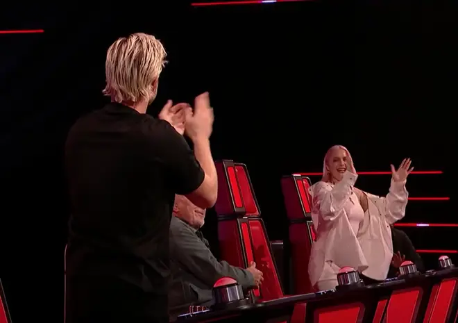 Sir Tom Jones’ fellow coaches gave him a roaring standing ovation as ... Sir Tom Jones’ fellow coaches gave him a roaring standing ovation as ...